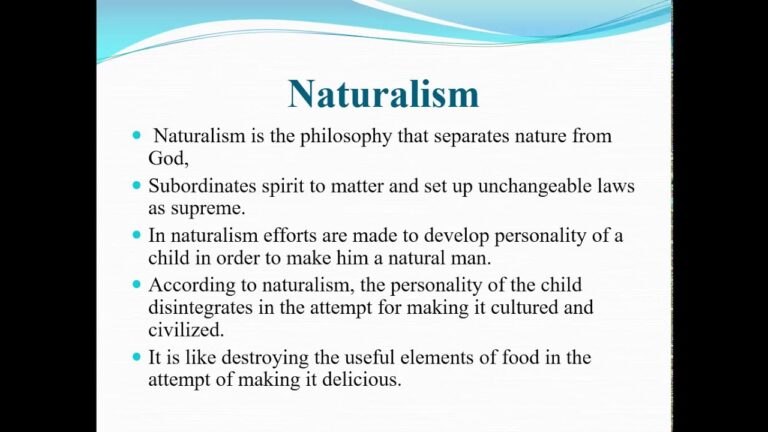 What Is Naturalism, And Why It Is Important In Education?
